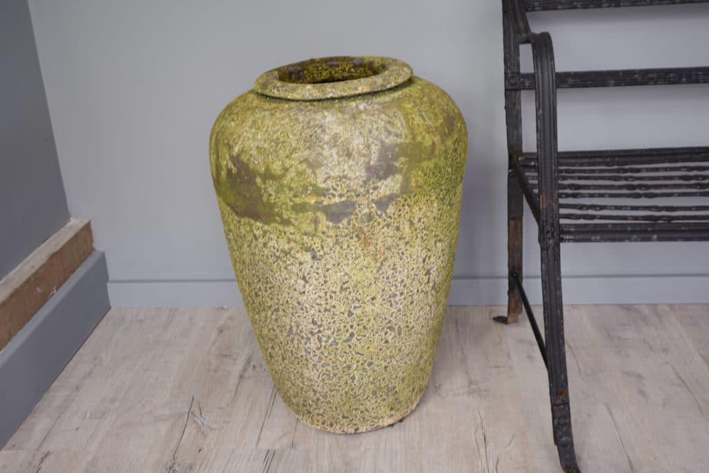 Green Mottled Clay Pot - DGA by Tina Bird