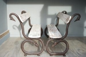 19th Century Cast Iron Serpent Bench - DGA by Tina Bird