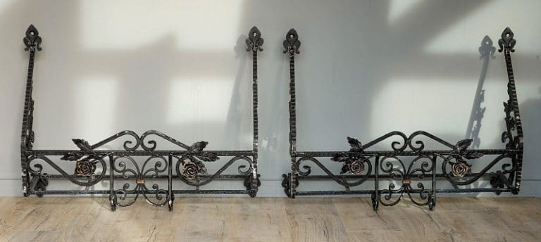 A Pair of British Vintage Wrought Iron Window Boxes - DGA by Tina Bird