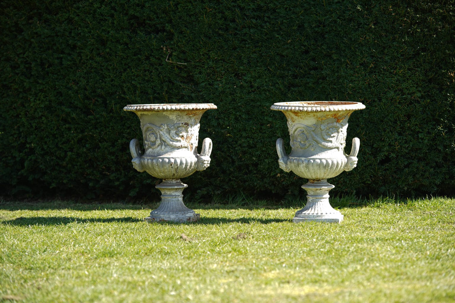 An original pair of Andrew Handyside Garden Urns - DGA by Tina Bird