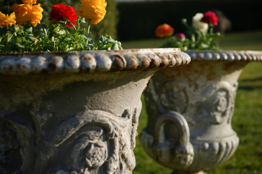An original pair of Andrew Handyside Garden Urns - DGA by Tina Bird