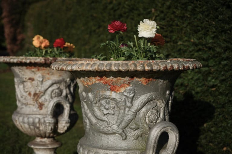 An original pair of Andrew Handyside Garden Urns - DGA by Tina Bird