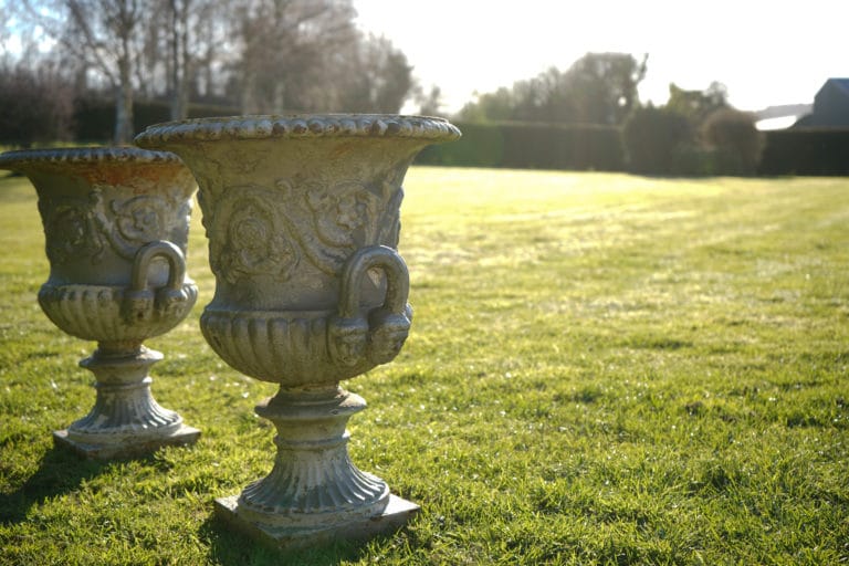 An original pair of Andrew Handyside Garden Urns - DGA by Tina Bird