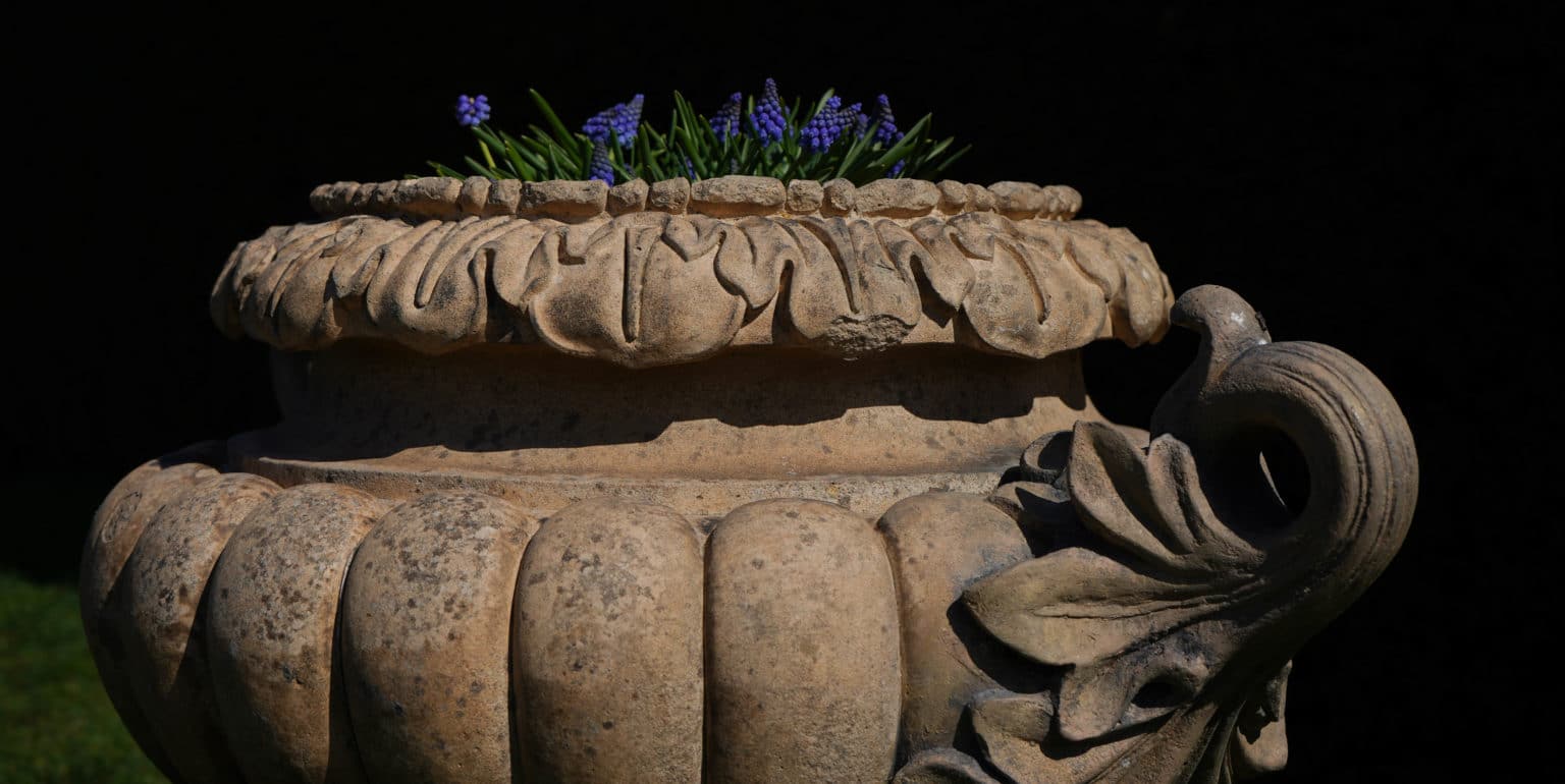 Large Scale Terracotta Garden Urn by James Pulham - DGA by Tina Bird