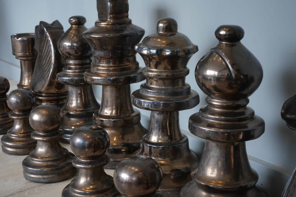 Giant Terracotta Garden Chess Set - DGA by Tina Bird