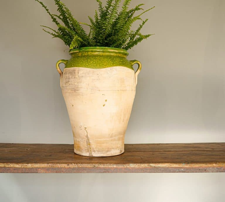 Green Mottled Clay Pot - DGA by Tina Bird