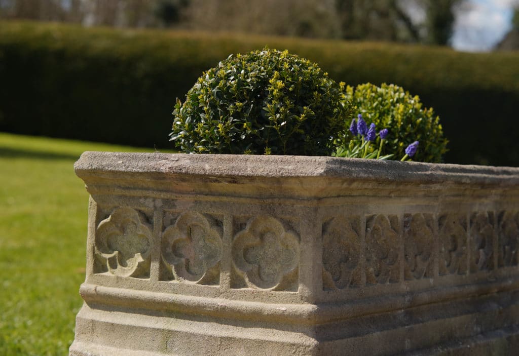 Double-Length Rectangular Cast Stone Chilstone Planter - DGA by Tina Bird