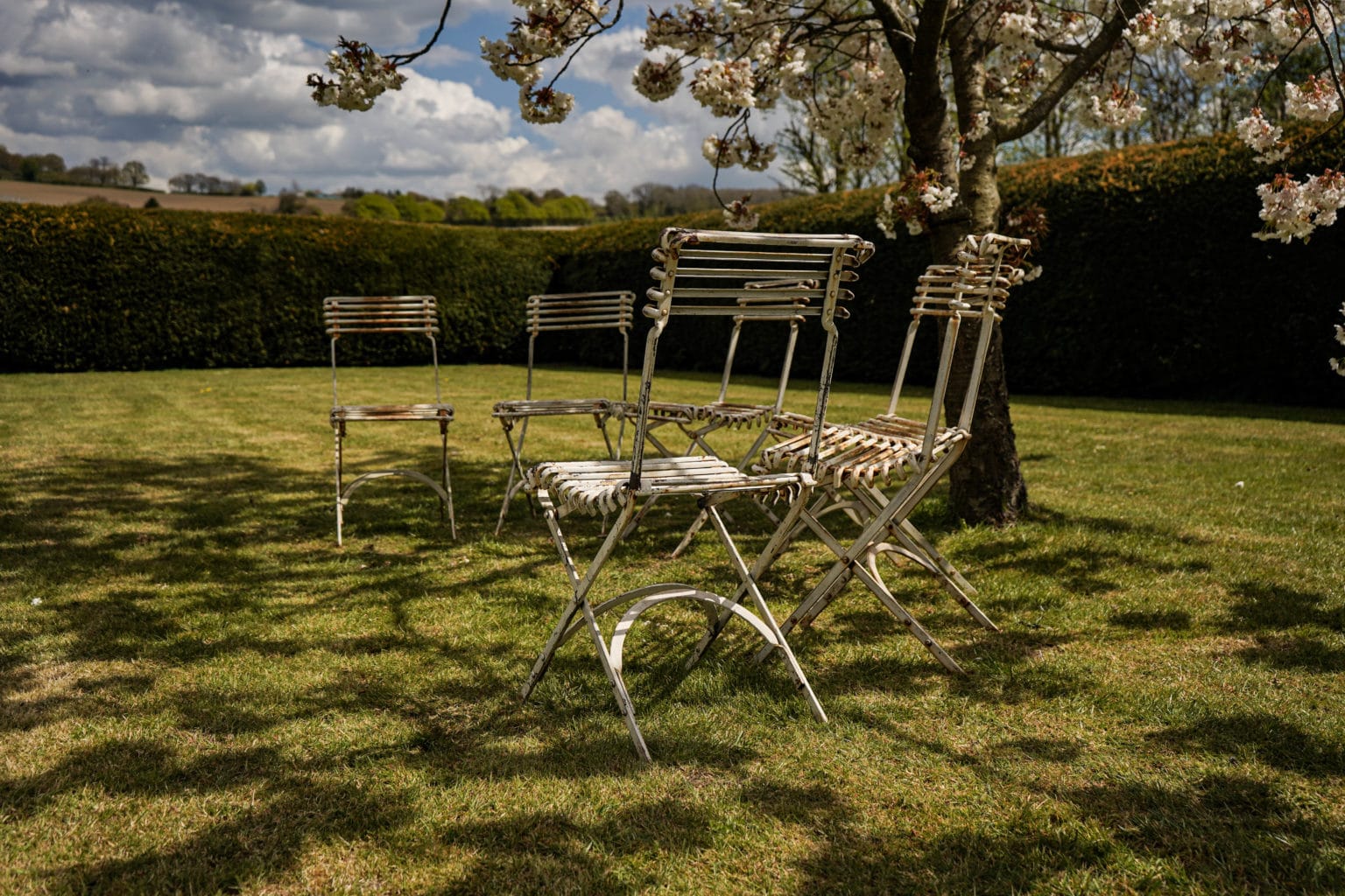 A pair of original Arras Folding Chairs - DGA by Tina Bird