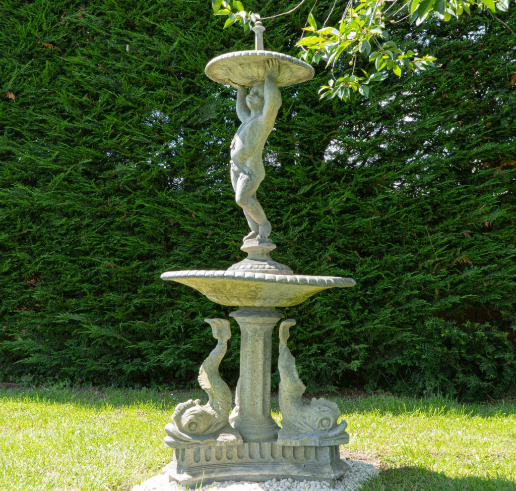 Vintage Lead Garden Water Fountain - DGA by Tina Bird