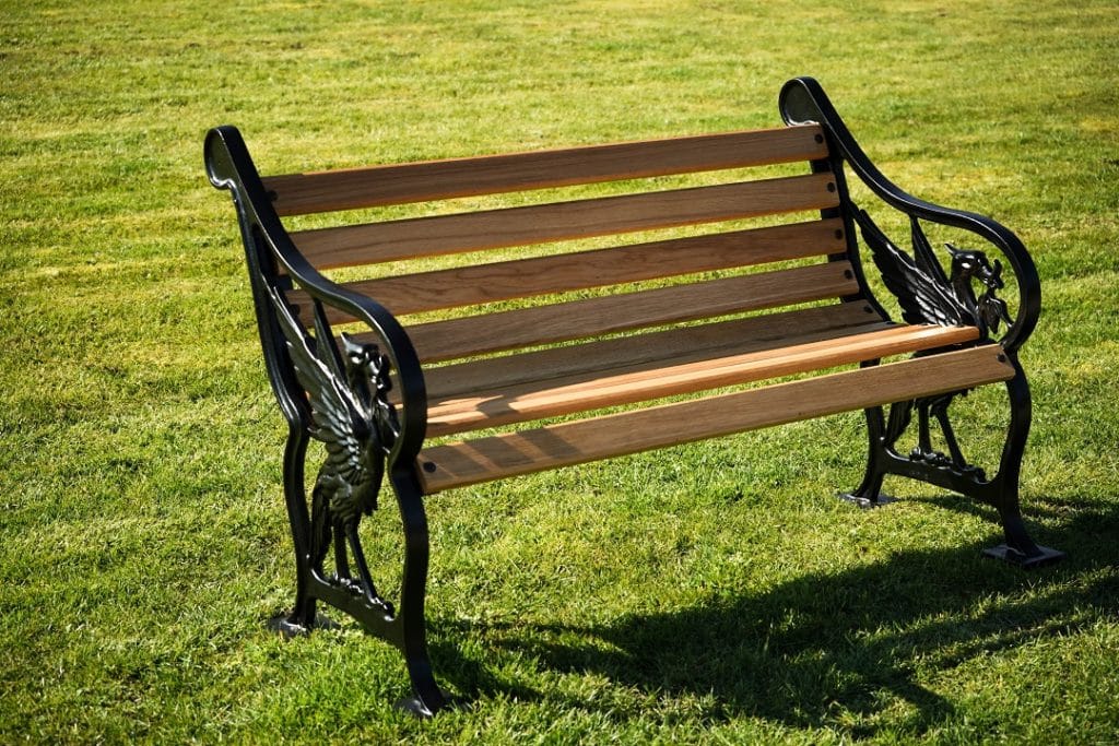 Cast Iron Liver Bird design Garden Bench - DGA by Tina Bird