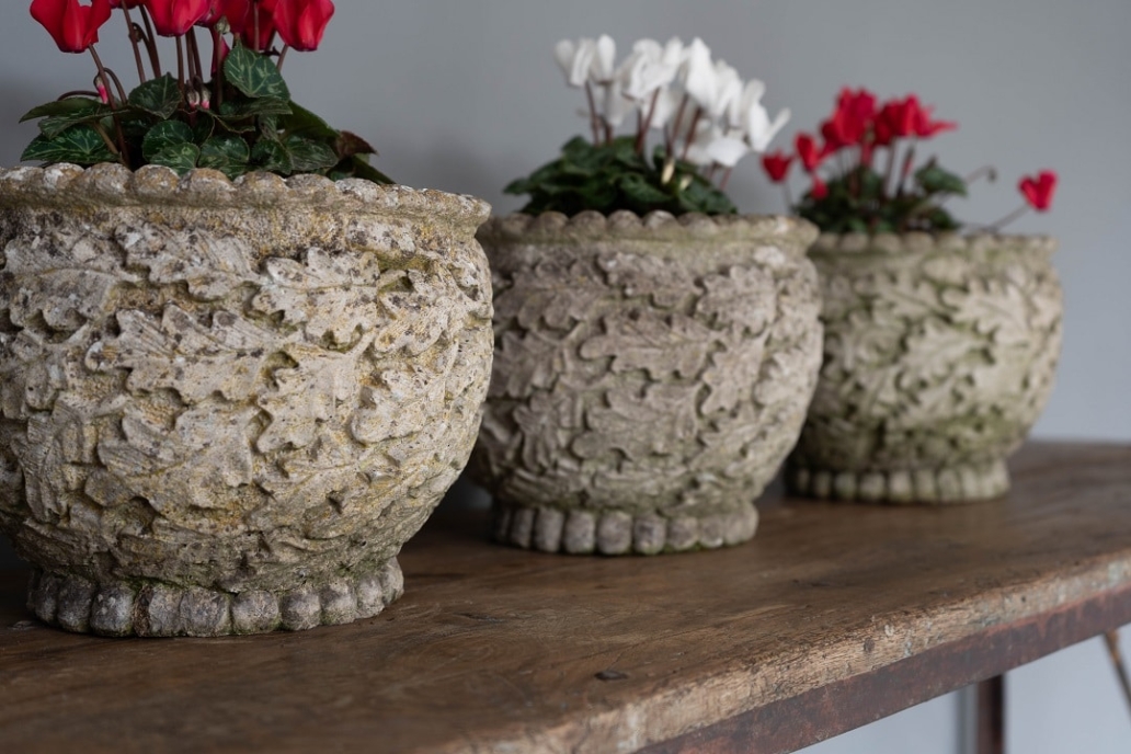 Trio of small Georgian Style Garden Planters - DGA by Tina Bird
