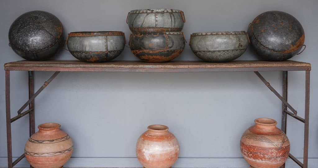 Set of six Indian Water Pots or Lota - DGA by Tina Bird