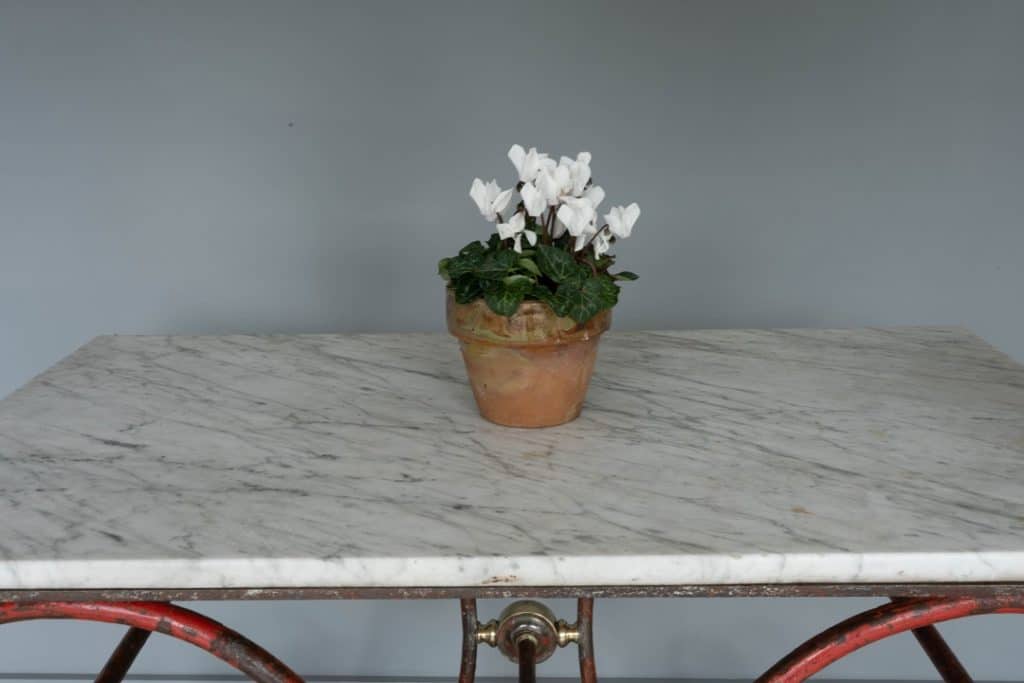 Antique French Pastry Table with Marble Top - DGA by Tina Bird