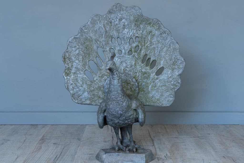 English Garden Decorative Lead Vintage Peacock - DGA by Tina Bird