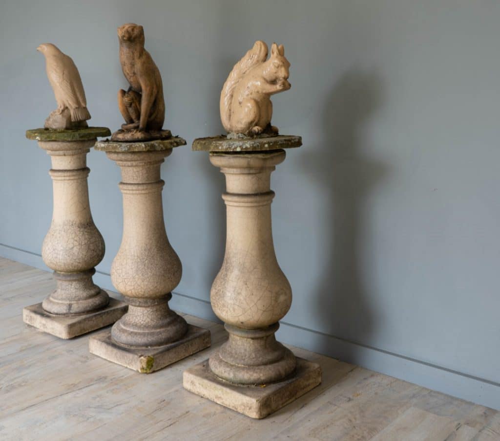 Trio of antique LEFCO Glazed Terracotta Animals - DGA by Tina Bird