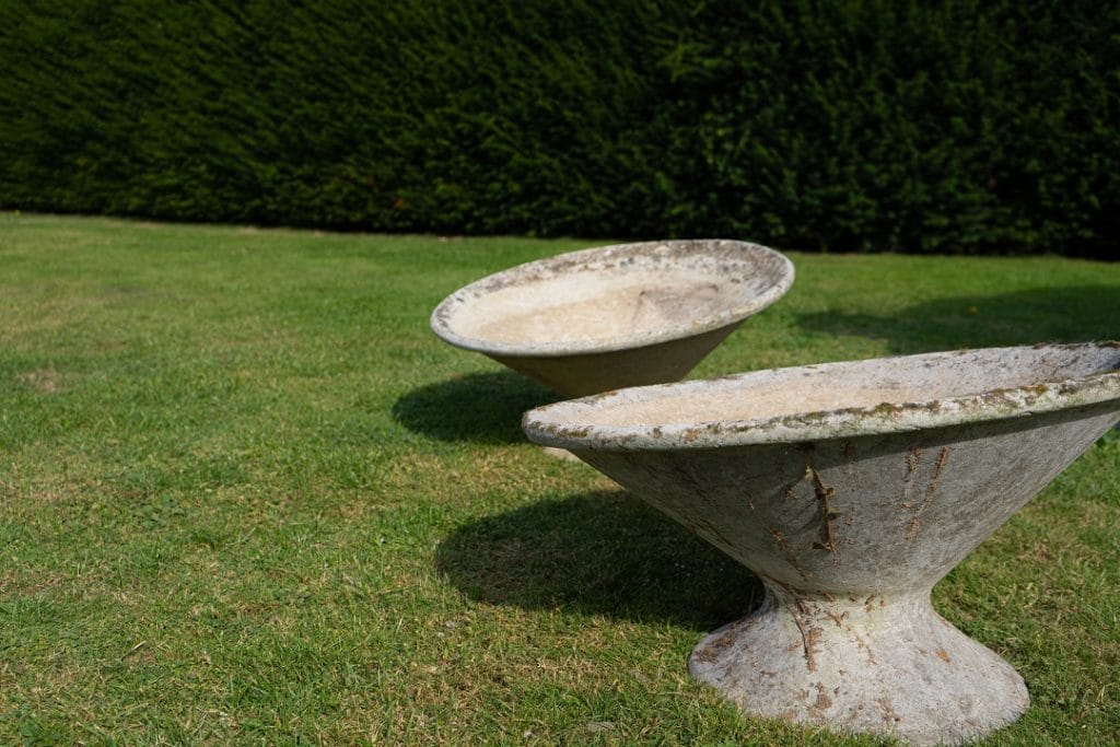 Willy Guhl circular tilted planters - DGA by Tina Bird