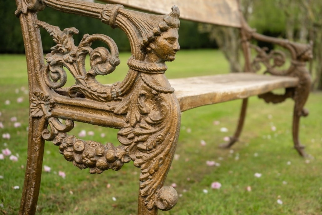Ornate Antique Garden Bench - DGA by Tina Bird