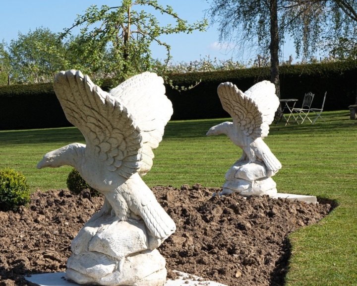 Composite stone eagle gate keepers - DGA by Tina Bird