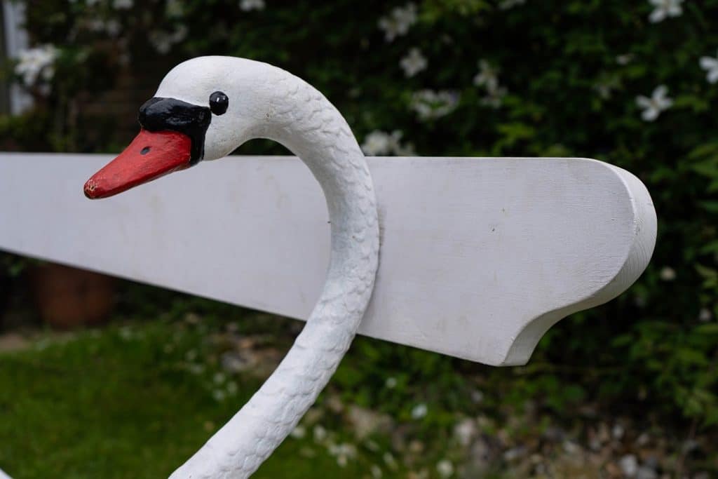 Antique Swan Garden Bench - DGA by Tina Bird