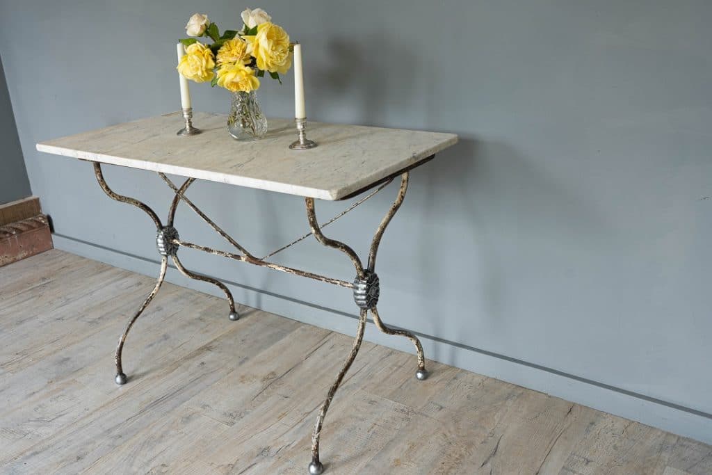 Antique French Iron and Marble Table - DGA by Tina Bird