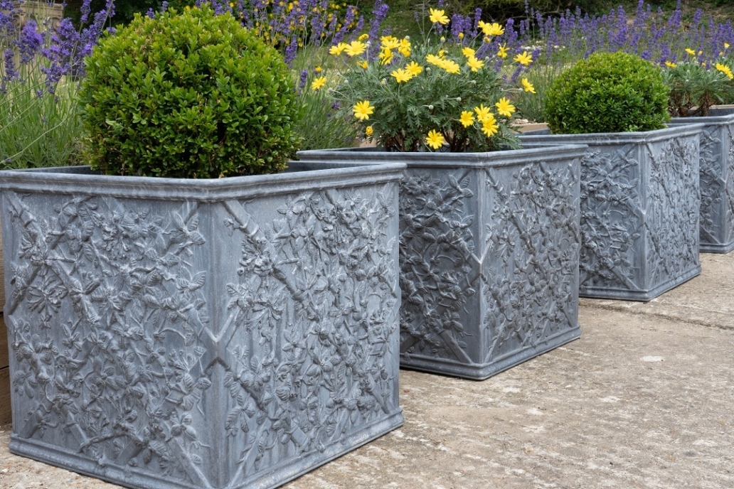 Lead Circular Garden Planters - DGA by Tina Bird
