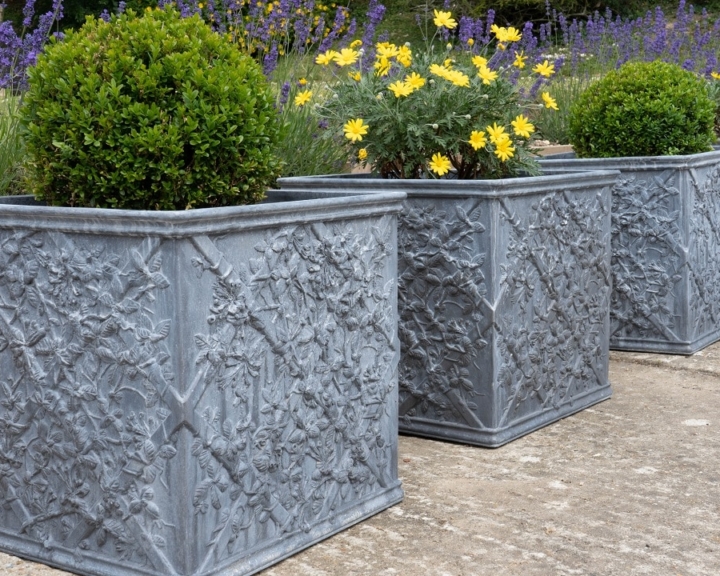 Lead Circular Garden Planters - DGA by Tina Bird