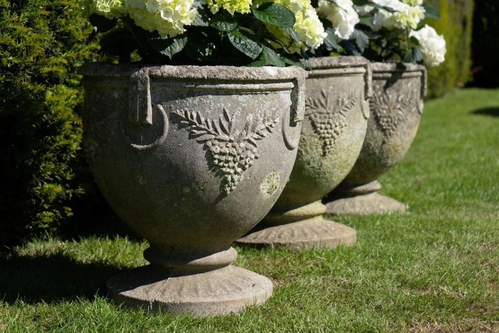 Trio of Cast Stone Garden Planters - DGA by Tina Bird