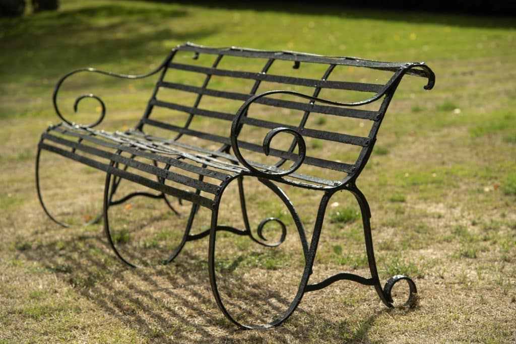 Large Victorian Strapwork Garden Bench - DGA by Tina Bird