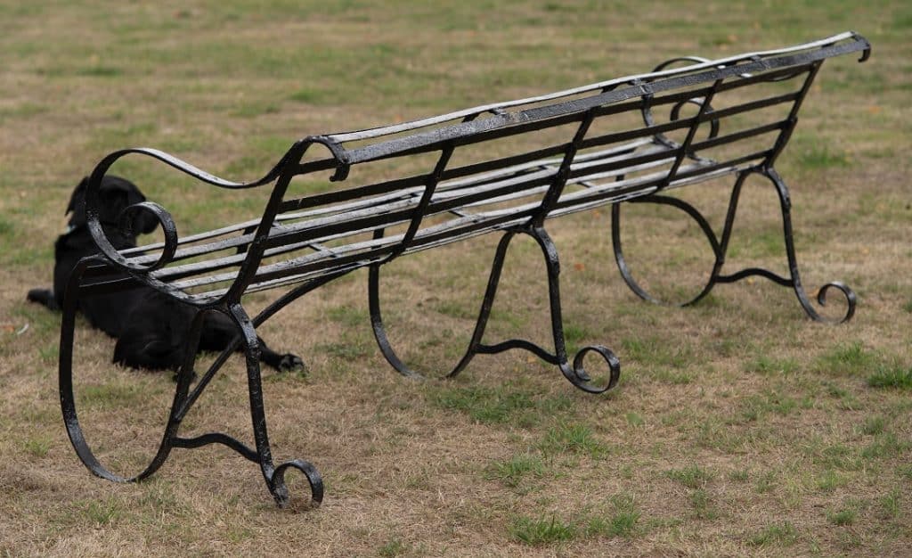 Large Victorian Strapwork Garden Bench - DGA by Tina Bird