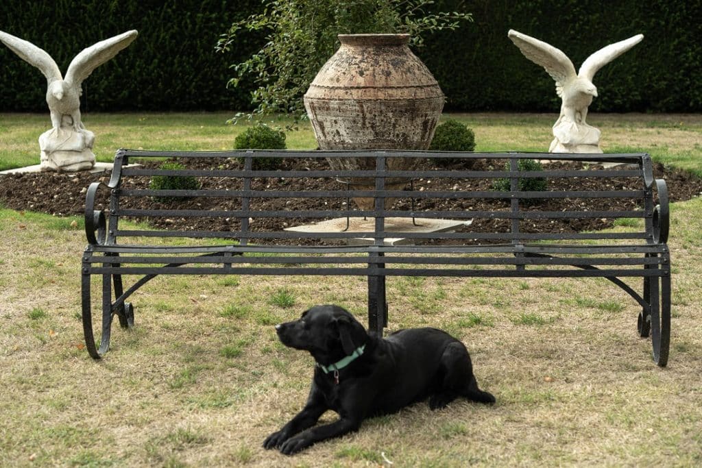 Large Victorian Strapwork Garden Bench - DGA by Tina Bird