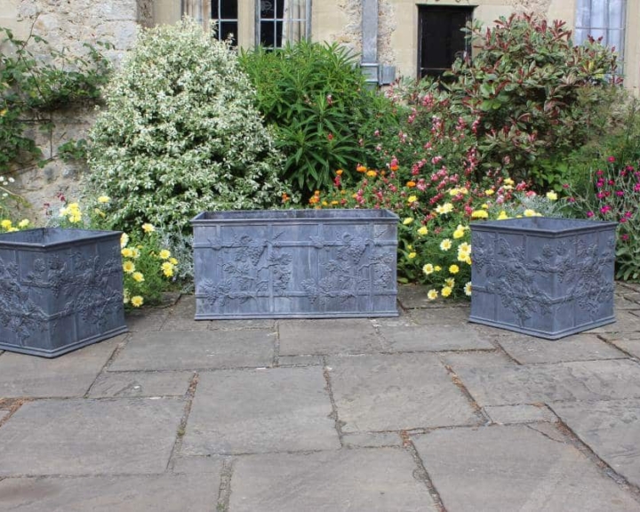 Lead Circular Garden Planters - DGA by Tina Bird