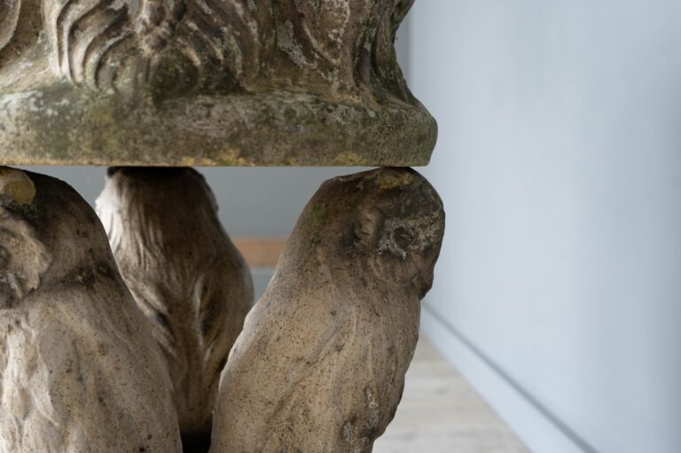 LEFCO antique Owl Birdbath - DGA by Tina Bird