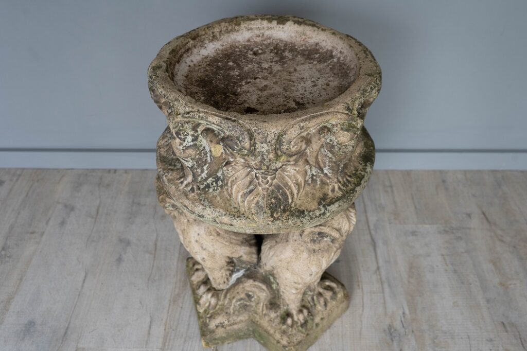 LEFCO antique Owl Birdbath - DGA by Tina Bird