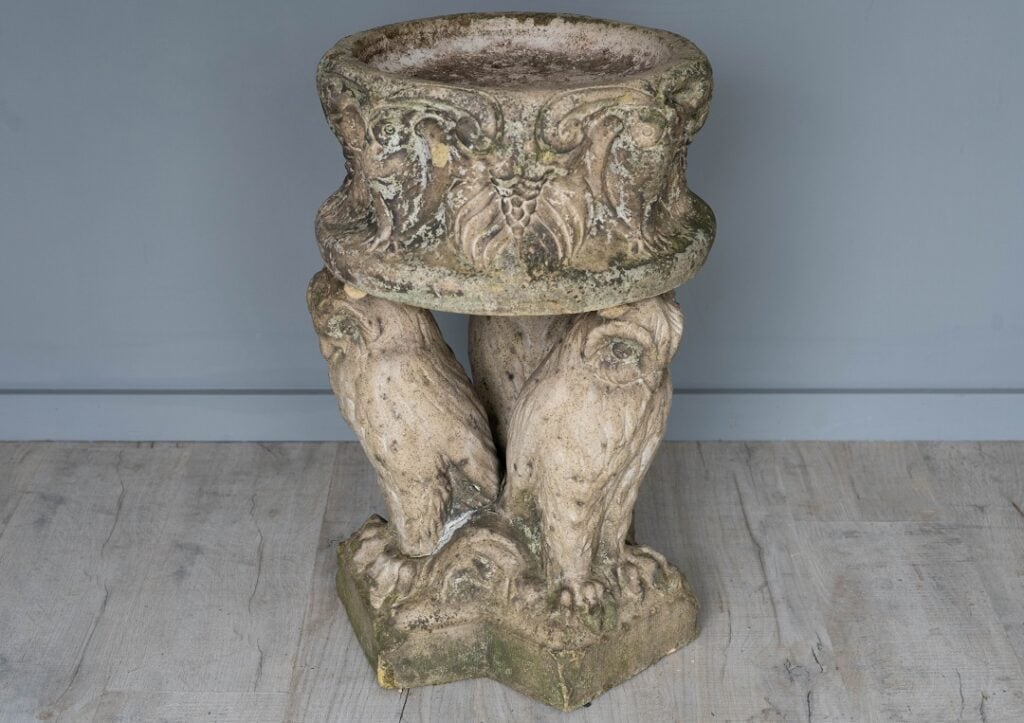LEFCO antique Owl Birdbath - DGA by Tina Bird