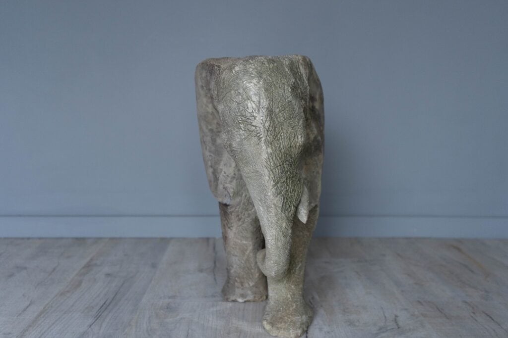 Antique Stone Ornamental Elephant - DGA by Tina Bird