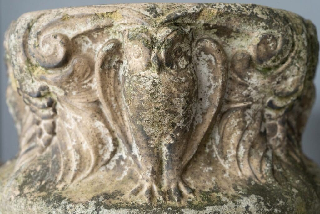 LEFCO antique Owl Birdbath - DGA by Tina Bird