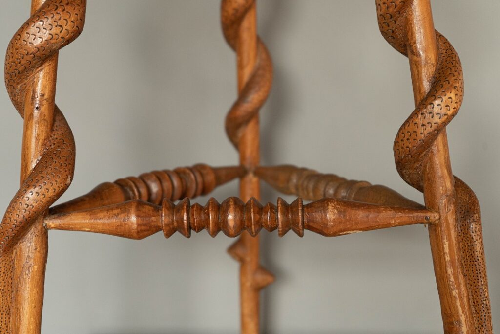 Antique Folk art Wooden Table Stand - DGA by Tina Bird