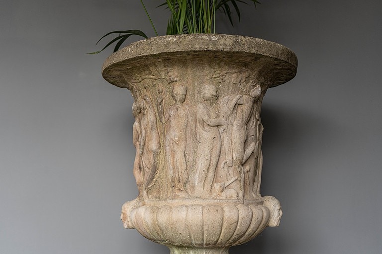 Large Antique Cast Stone Garden Urn - DGA by Tina Bird