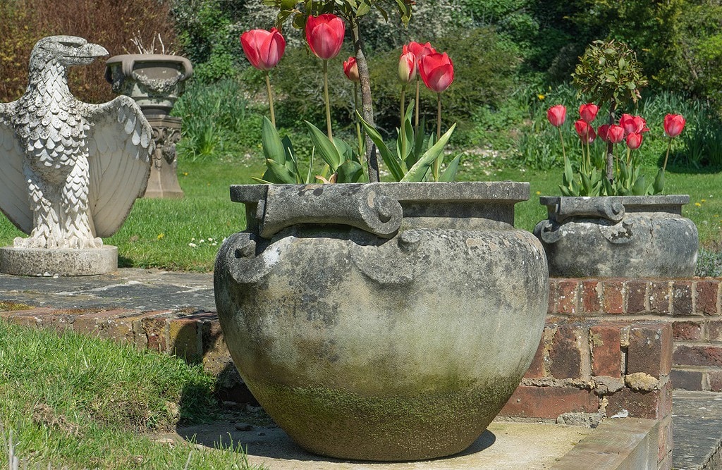 Large Pair of Compton Style Garden Planters - DGA by Tina Bird
