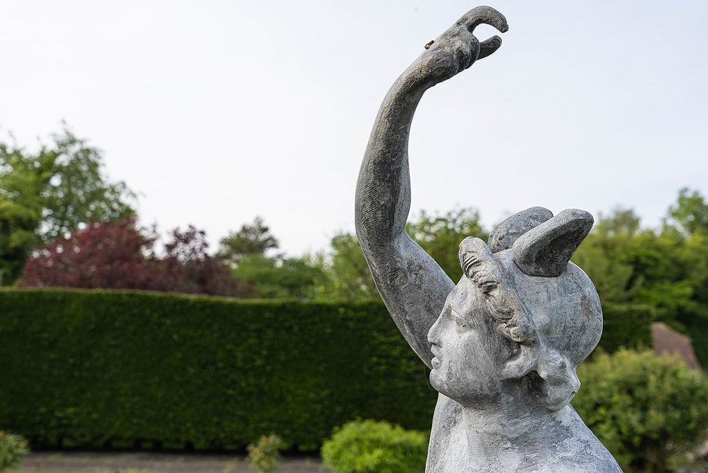 Antique Lead Garden Statue of Mercury - DGA by Tina Bird