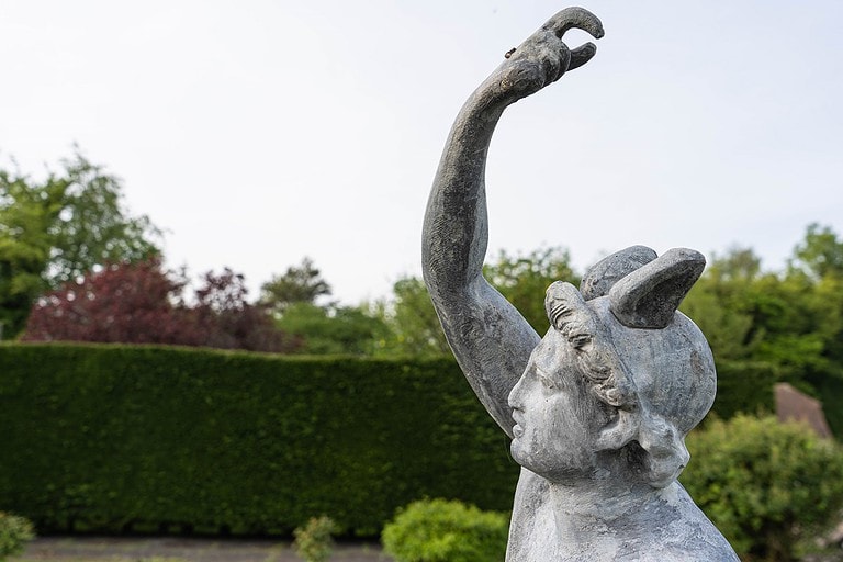 Antique Lead Garden Statue of Mercury - DGA by Tina Bird
