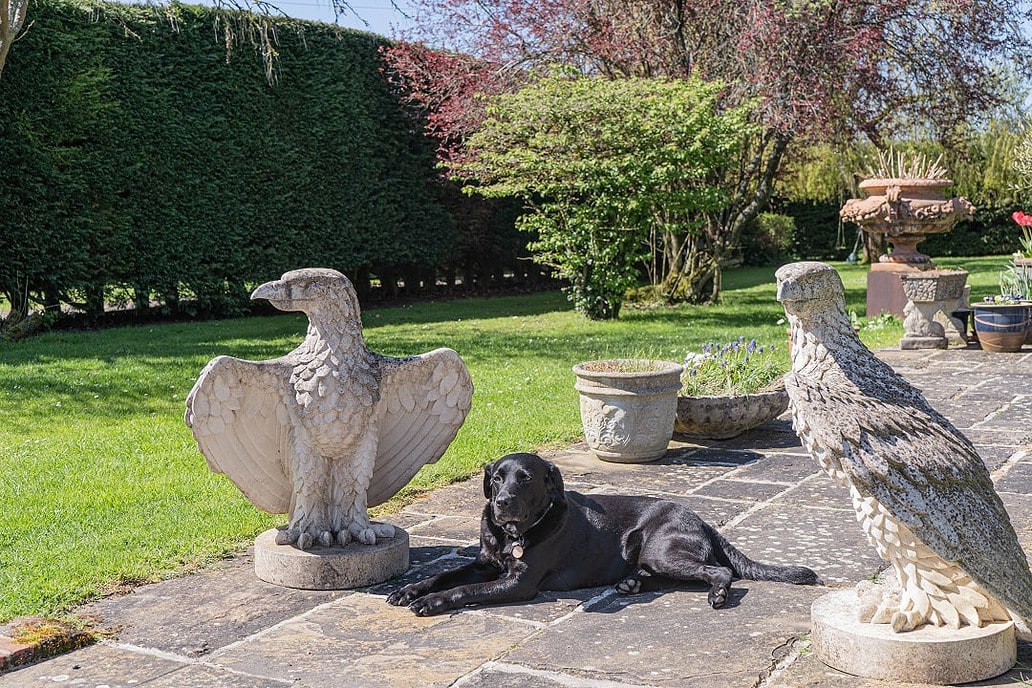 Composite stone eagle gate keepers - DGA by Tina Bird