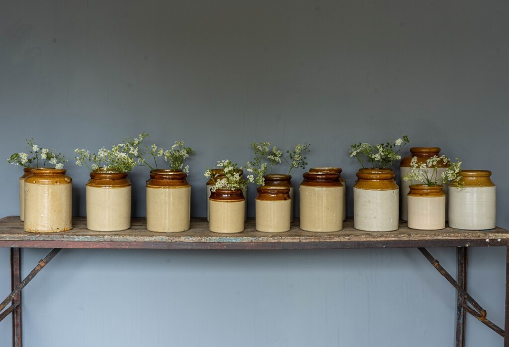 Vintage English Brown Stoneware Pots - DGA by Tina Bird