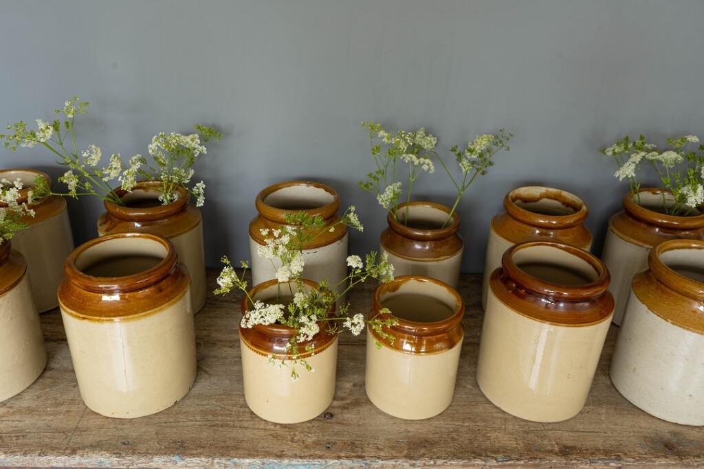 Vintage English Brown Stoneware Pots - DGA by Tina Bird