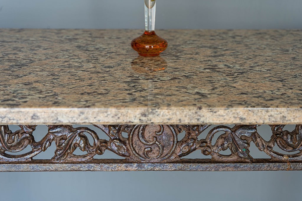 Antique Marble Topped French Iron Table - DGA by Tina Bird