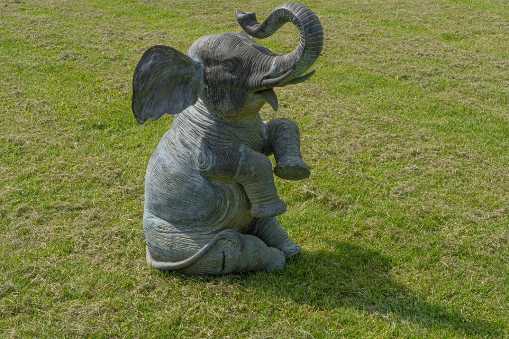 Bronze Garden Elephant Statue or Fountain - DGA by Tina Bird