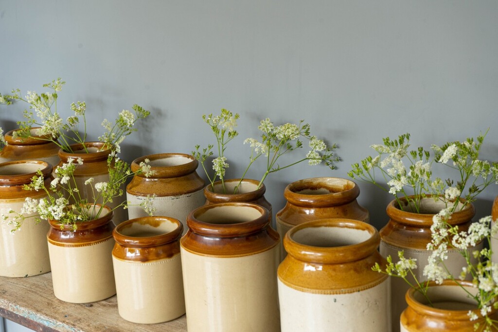 Vintage English Brown Stoneware Pots - DGA by Tina Bird