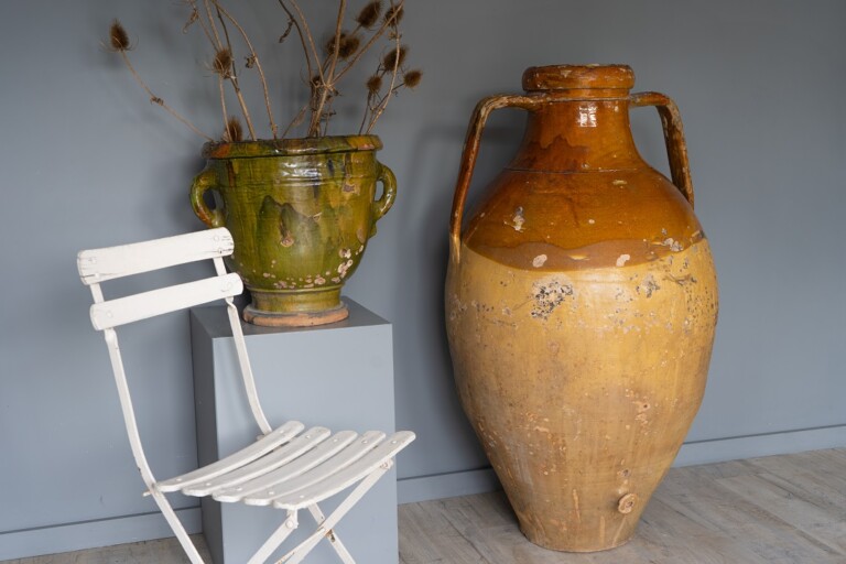Large ochre coloured floor standing Olive Jar - DGA by Tina Bird