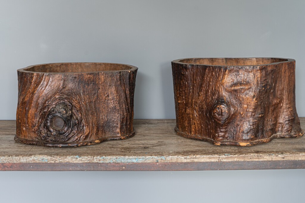Antique Wooden Japanese Planters - DGA by Tina Bird