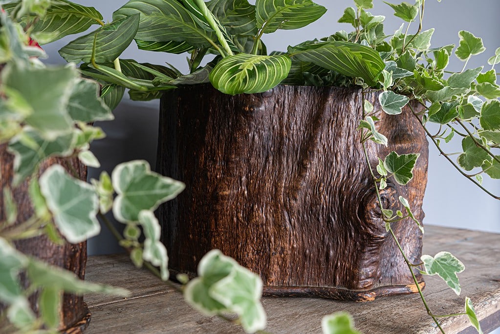 Antique Wooden Japanese Planters - DGA by Tina Bird